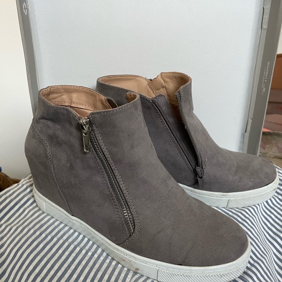 Brash | Shoes | Brash Womens Gray Wedge Sneakers | Poshmark